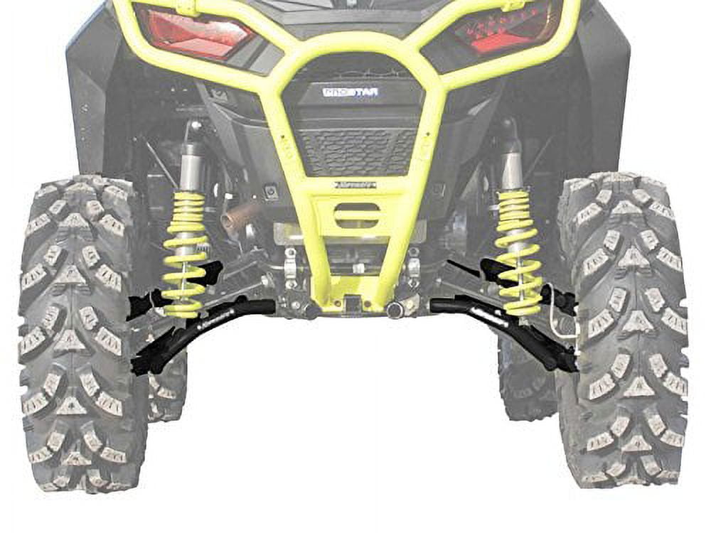 SuperATV Heavy Duty High Clearance Rear Offset A Arms for Polaris RZR S ...