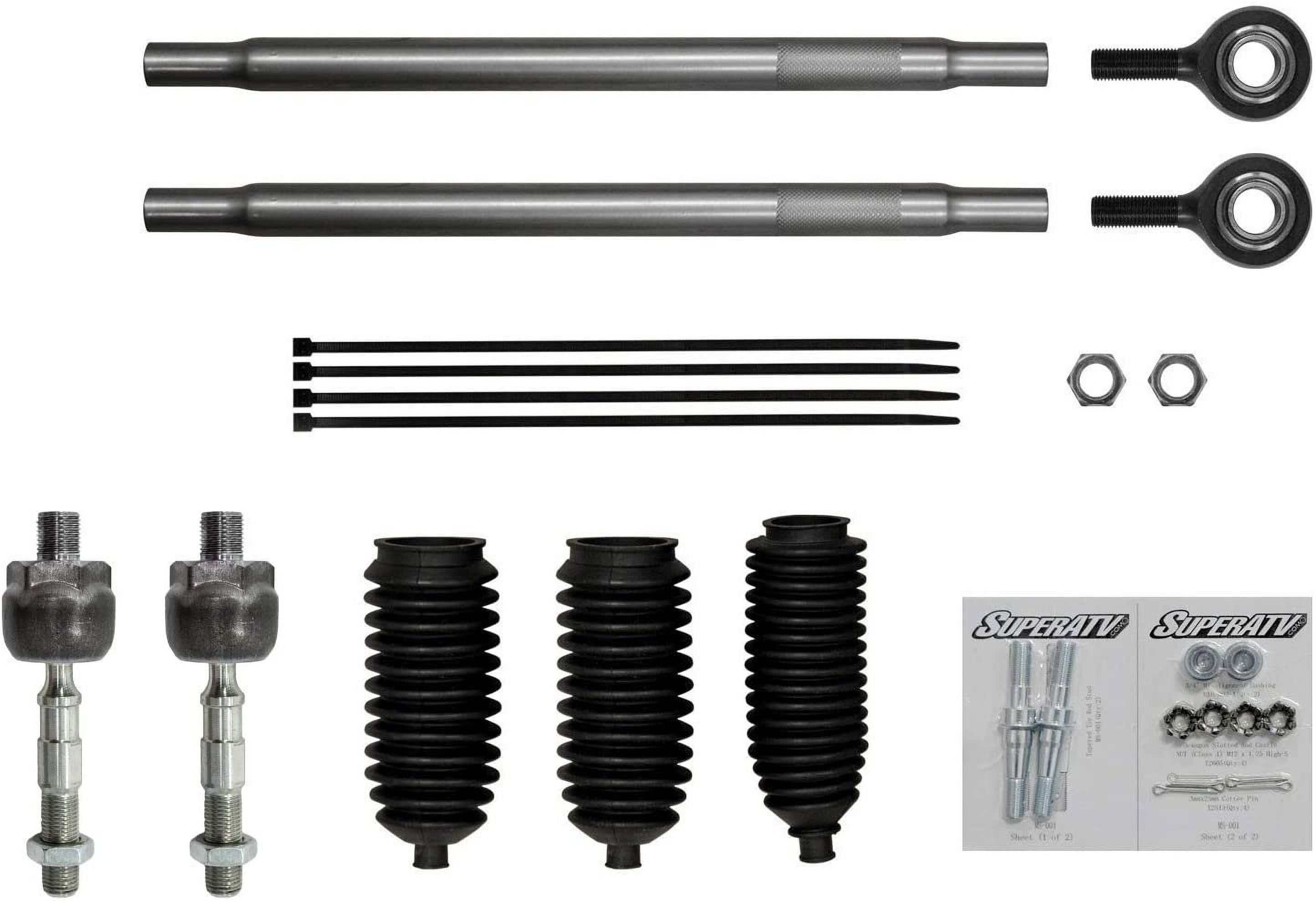 SuperATV Heavy Duty Tie Rod Kit for Polaris RZR XP Turbo S / 4 2018 ...