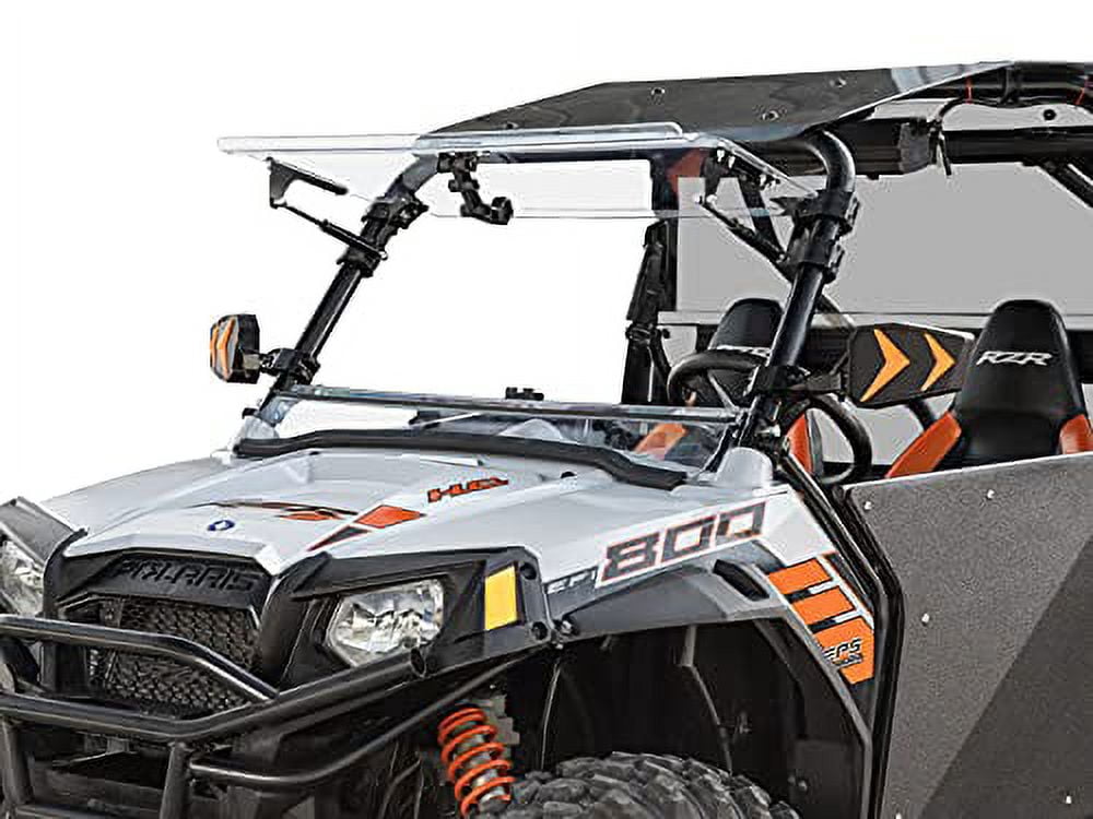 SuperATV Scratch Resistant 3|1 Flip UTV Windshield for Polaris RZR 800/ ...