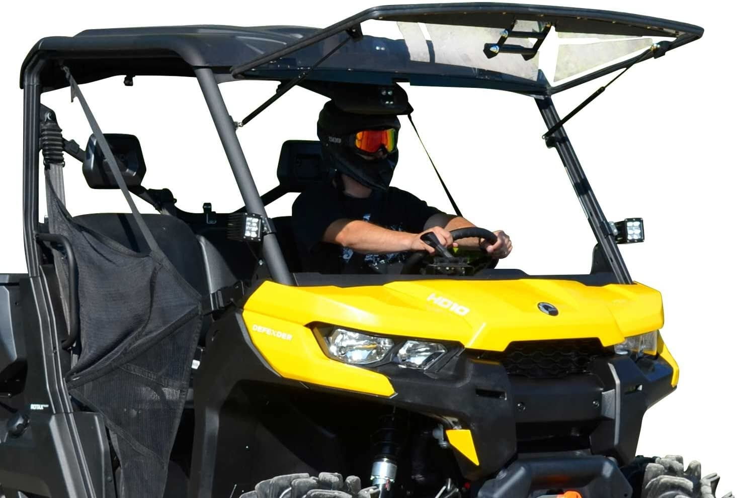 SuperATV Scratch Resistant 3-in-1 Flip Windshield for Can Am Defender ...