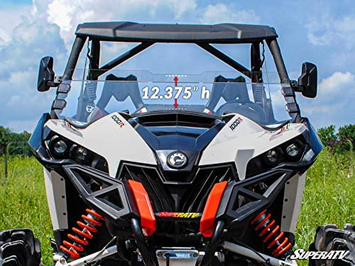 SuperATV Scratch-Resistant Half Windshield for Can-Am Maverick (See ...