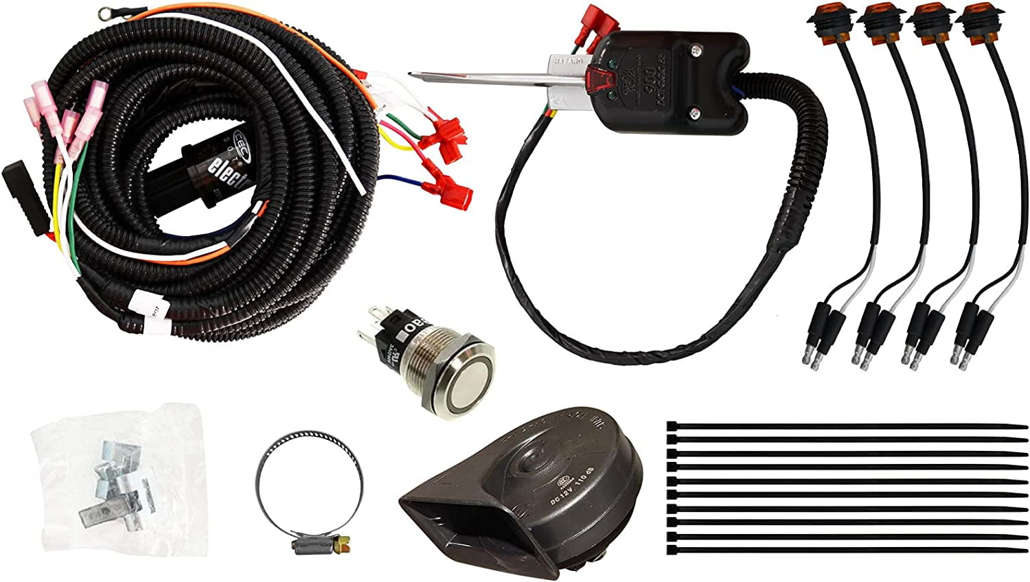 SuperATV Universal ATV / UTV Turn Signal Kit (With Column Turn Switch ...