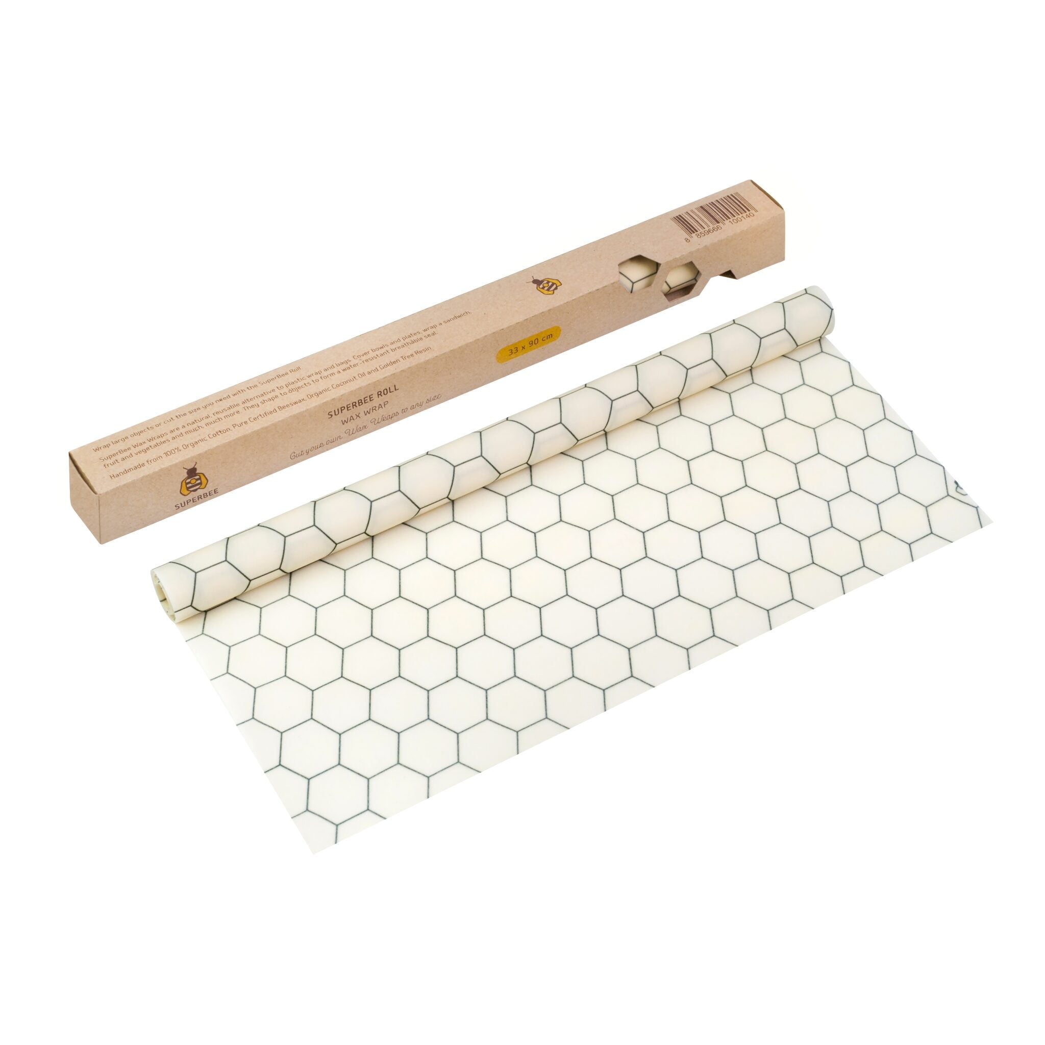 SuperBee XL Beeswax Wrap Roll, Reusable Waxed Food Wrapper for ...