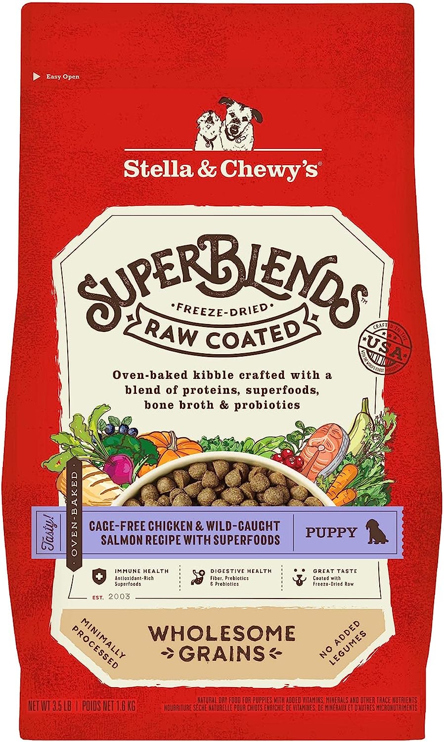 SuperBlends Raw Coated Wholesome Grains Puppy Cage-Free Chicken & Wild ...