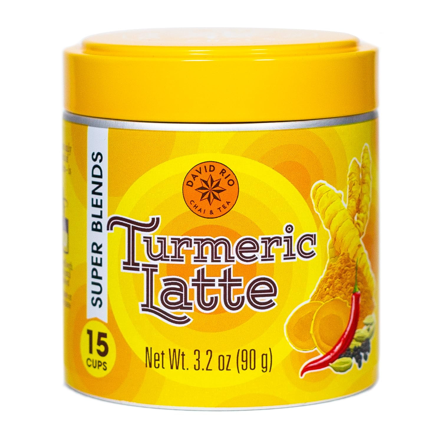 SuperBlends Turmeric Latte Mix - Ginger, Cardamom, Cayenne, Vegan, 3.2 ...
