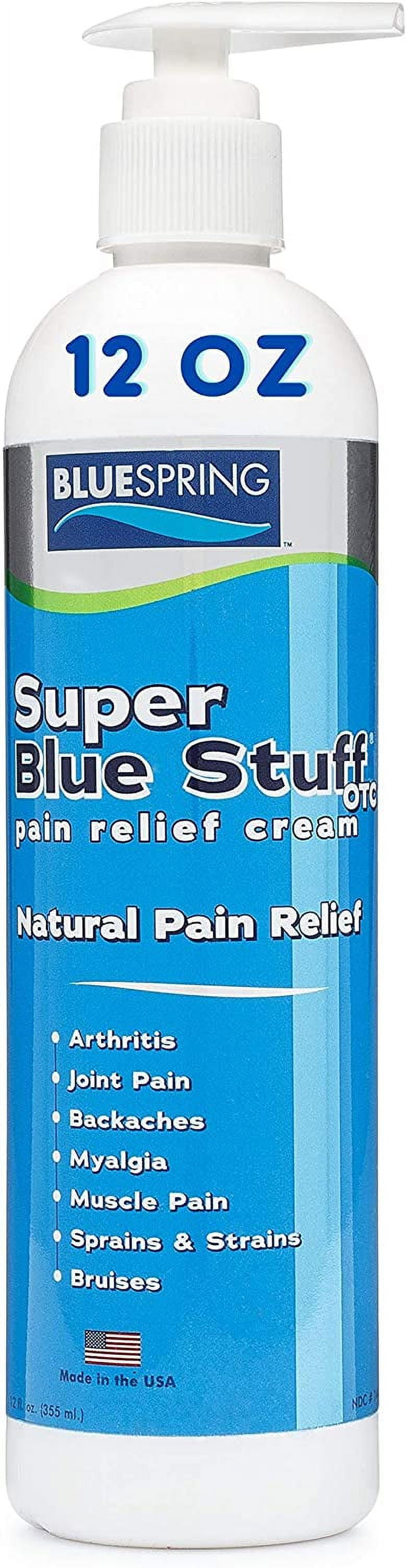 SuperBlue Stuff Pain Relief Cream, 12 Ounce Bottle with Pump - Made in ...