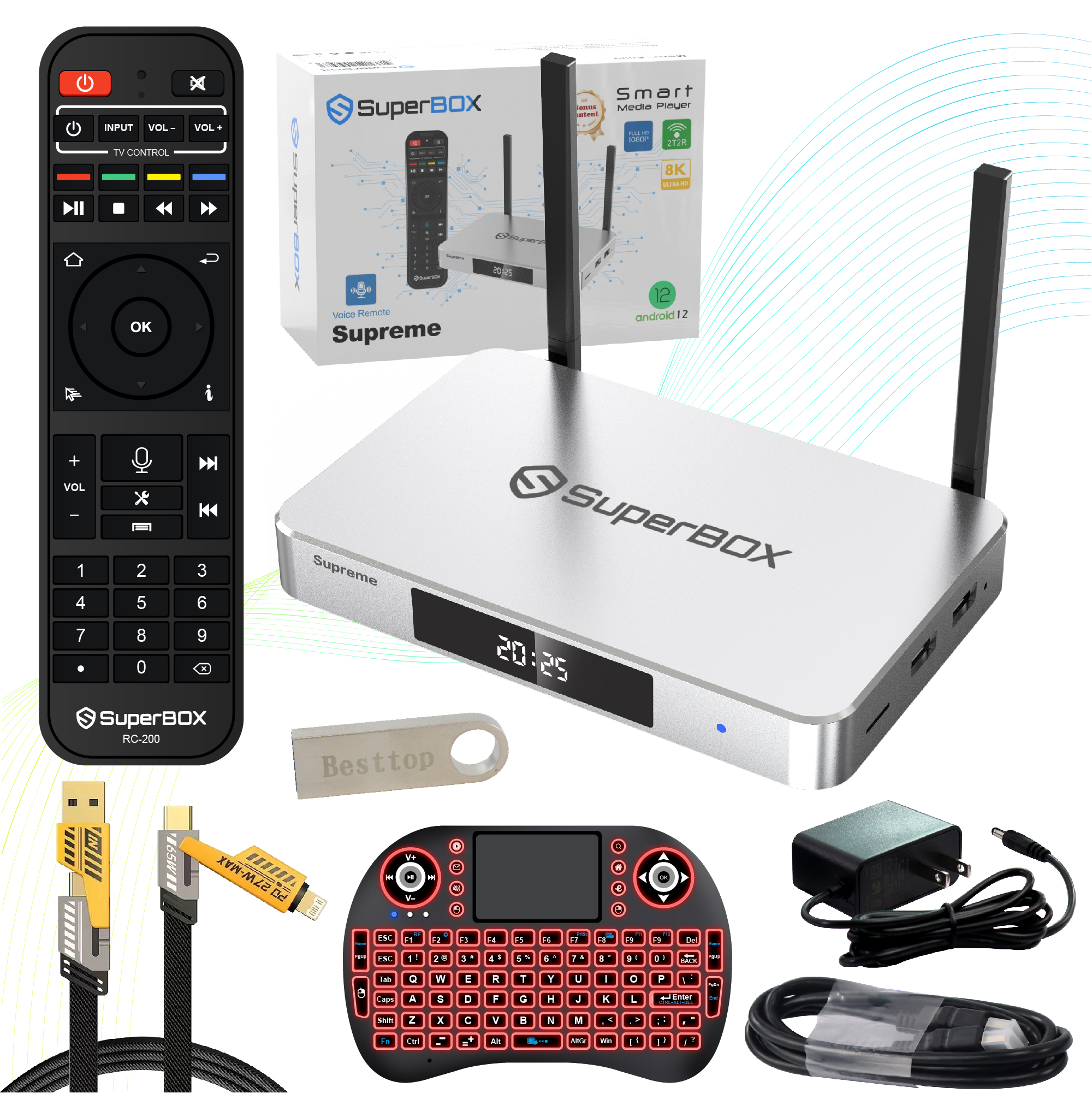 SuperBox 8K Supreme Premium Edition Bundle 2025 Newest Model Media Box ...