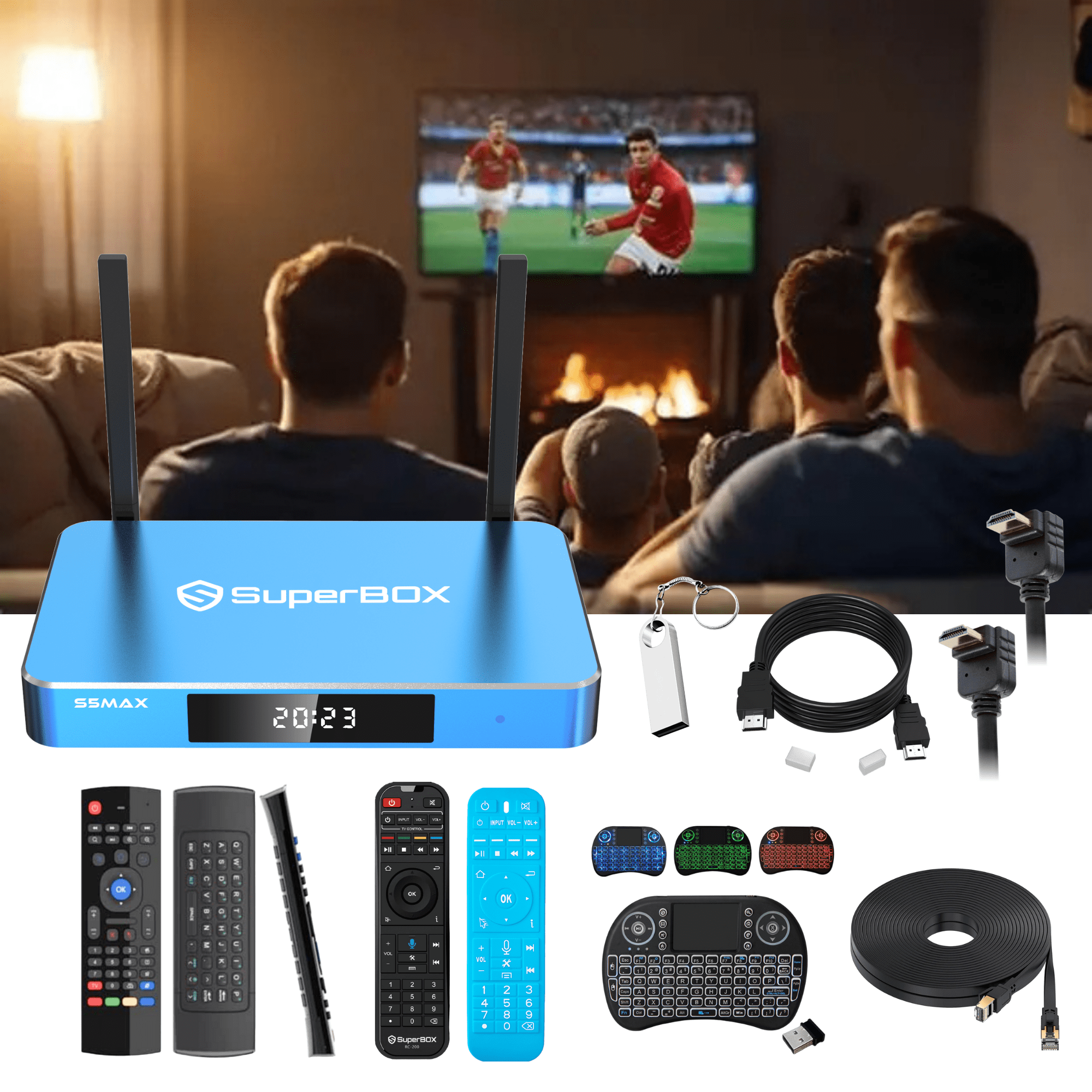 SuperBox S5 MAX 4K Android TV Box with Remote Control Accessories,S5 ...