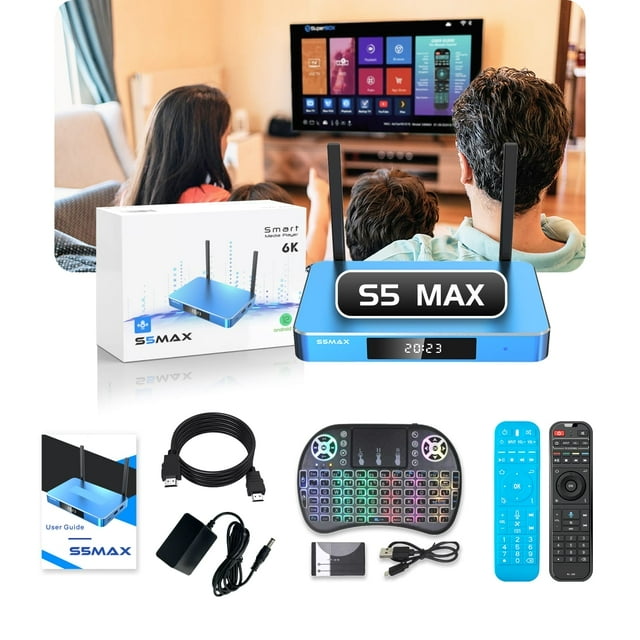 SuperBox S5 Max Smart TV Box & Voice Remote – 2025 4GB RAM+64GB ROM ...
