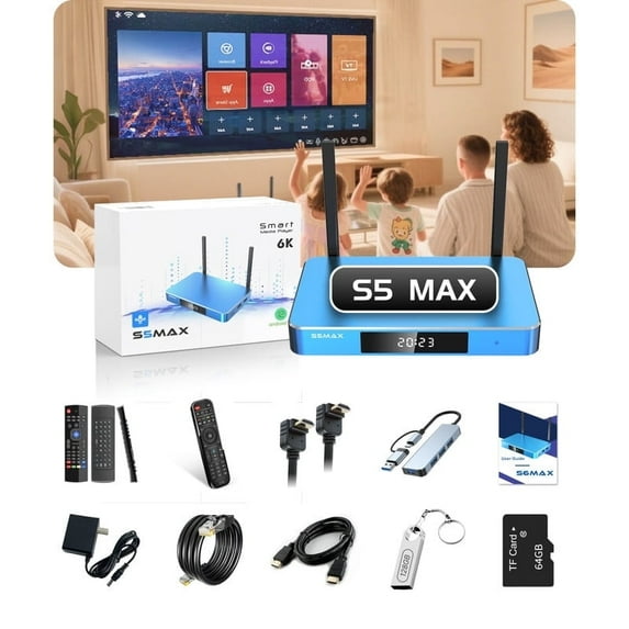 SuperBox S5 Max with Voice Remote – 2025 Smart TV Box, 4GB RAM+64GB ROM ...
