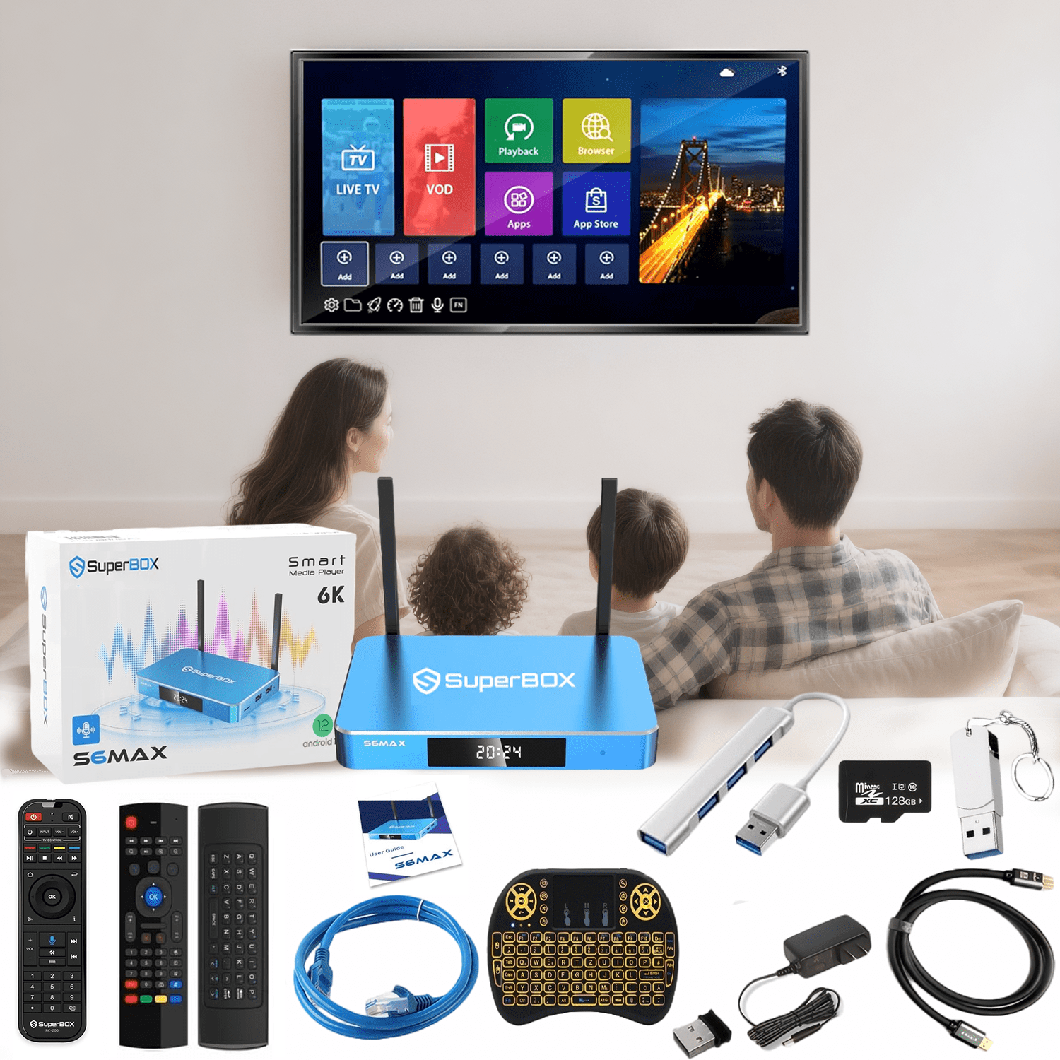 SuperBox S6 MAX 2025 Newest Version 4G+64G Powerful Smart TV Box,Time ...