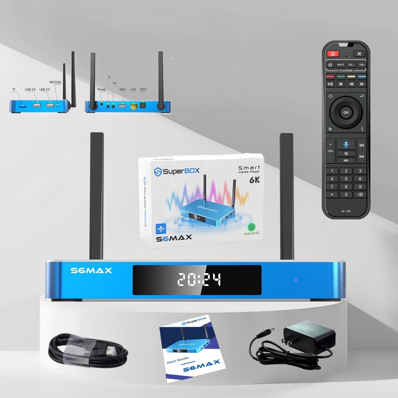 SuperBox S6 MAX Fully Loaded,2025 Newest Pack,4G+64G Powerful Smart Box ...