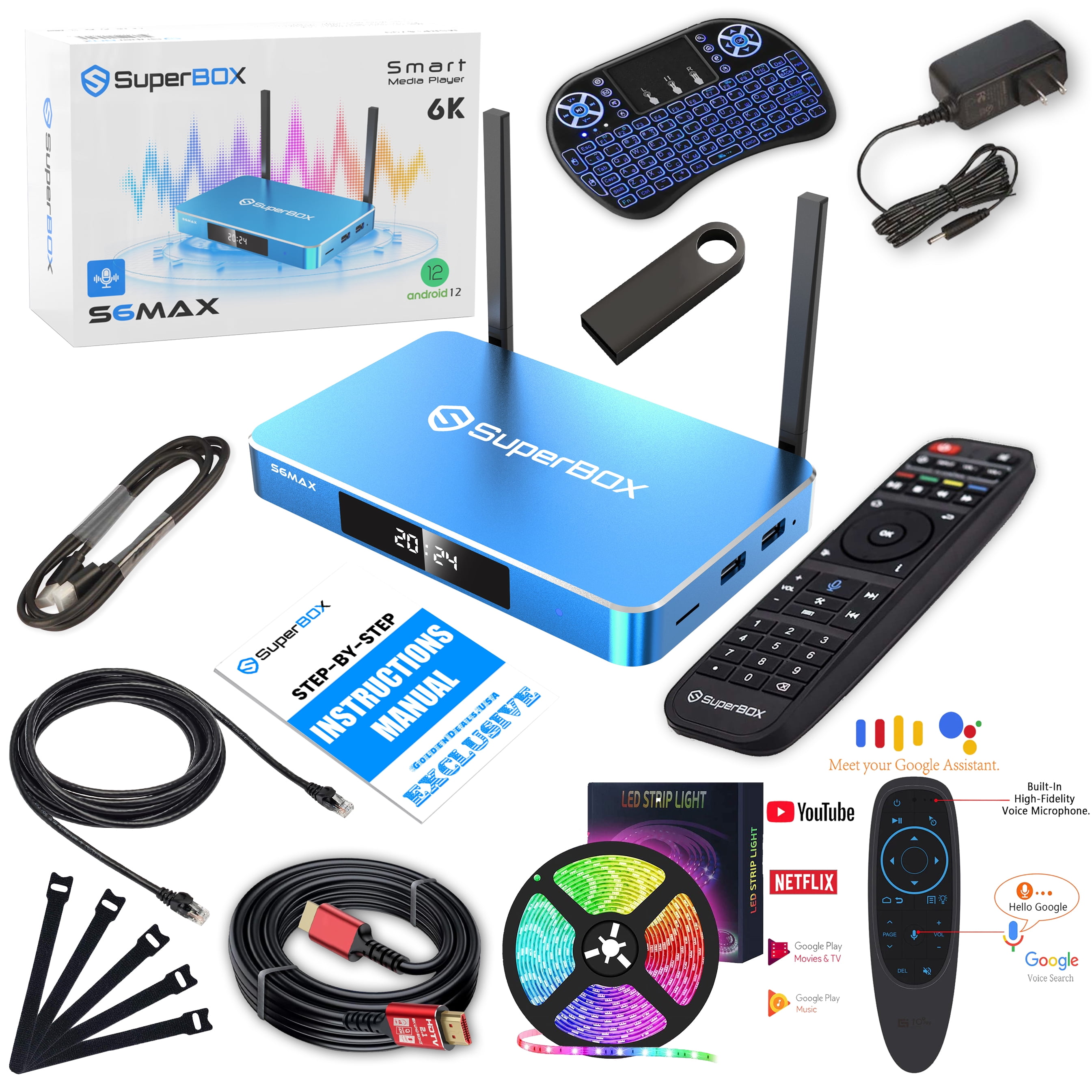 SuperBox S6 Max Fully Loaded Bundle Deal | 2025 Model | 1 Year Warranty | Includes 8K HD Cable ...