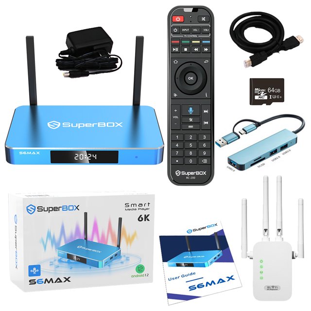 Superbox S6 Max Premium Edition Bundle Deal 2025 Fully Upgraded 4gb