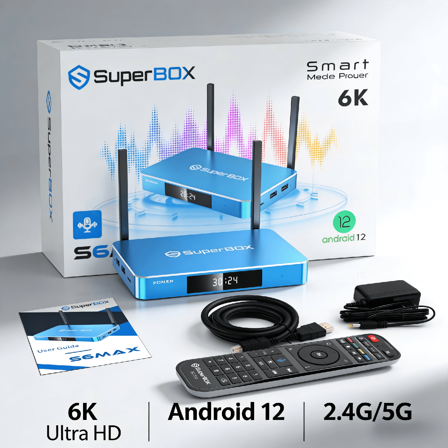 SuperBox S6 Max Smart TV Box (2025 Model) – 4GB RAM 64GB Storage, Voice ...