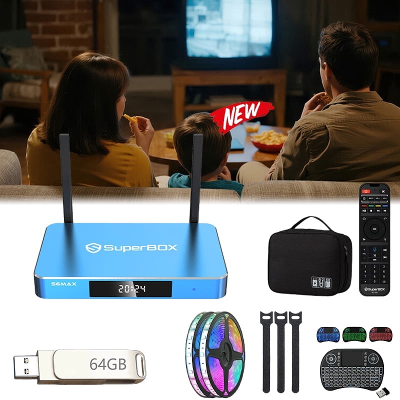 SuperBox S6 Max TV Box, 4GB RAM 64GB Storage, Dual Band WiFi, Time ...