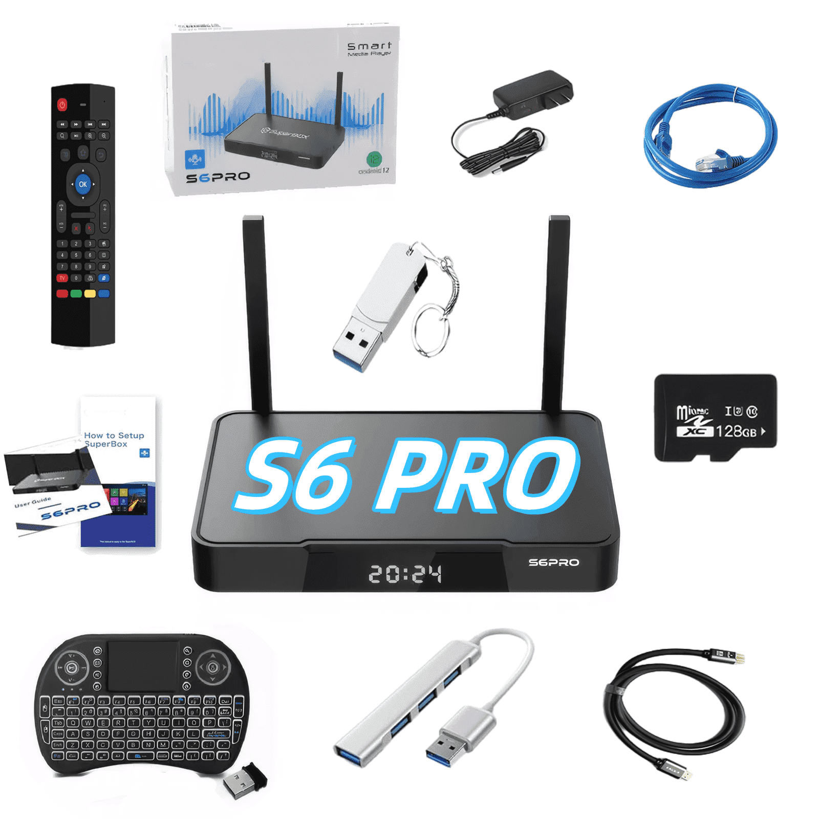 SuperBox S6 Pro 2025 Fully Loaded,4G+32G,with Voice Remote,Time Shift ...