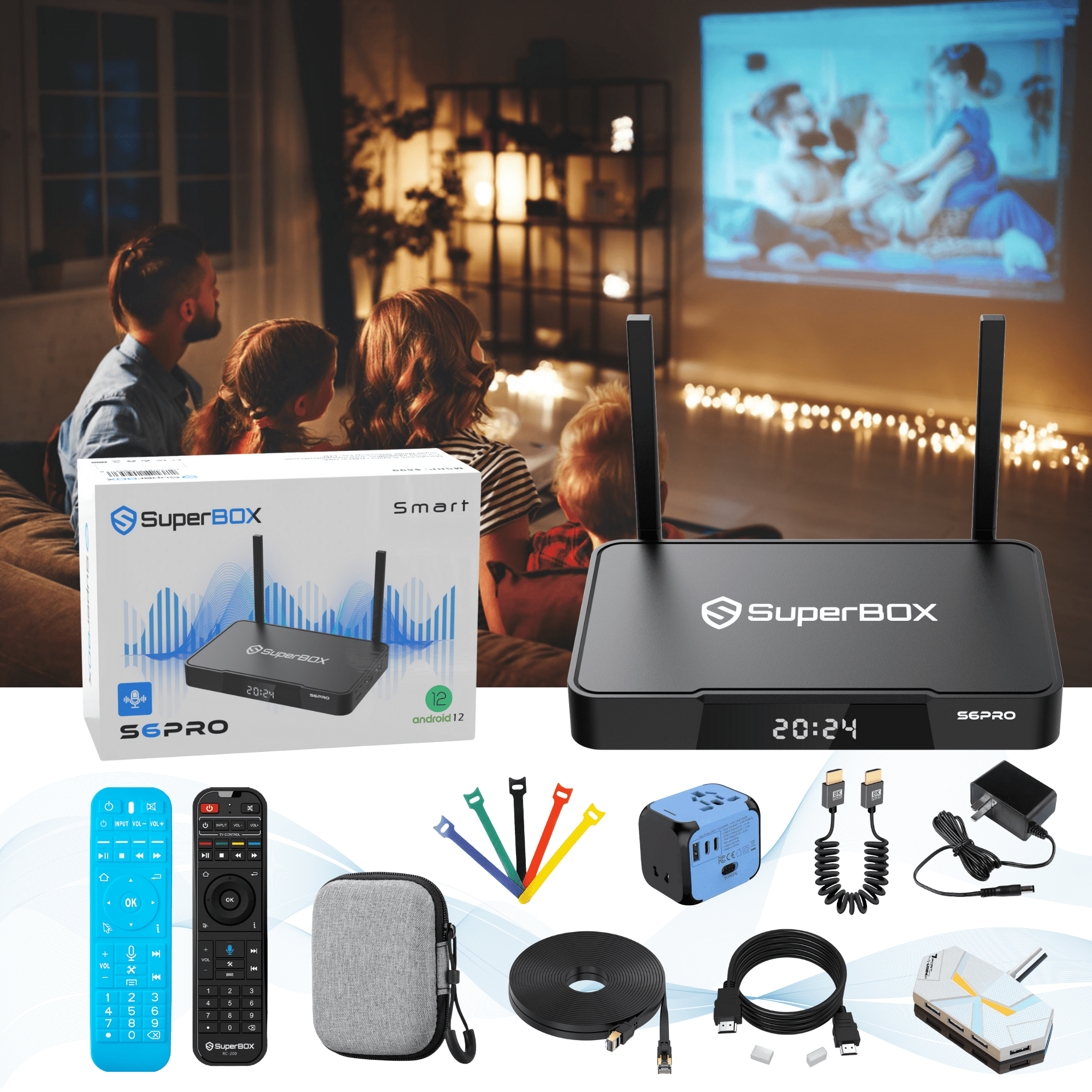 SuperBox S6 Pro Bluetooth Fully Loaded with Remote Control Set ...