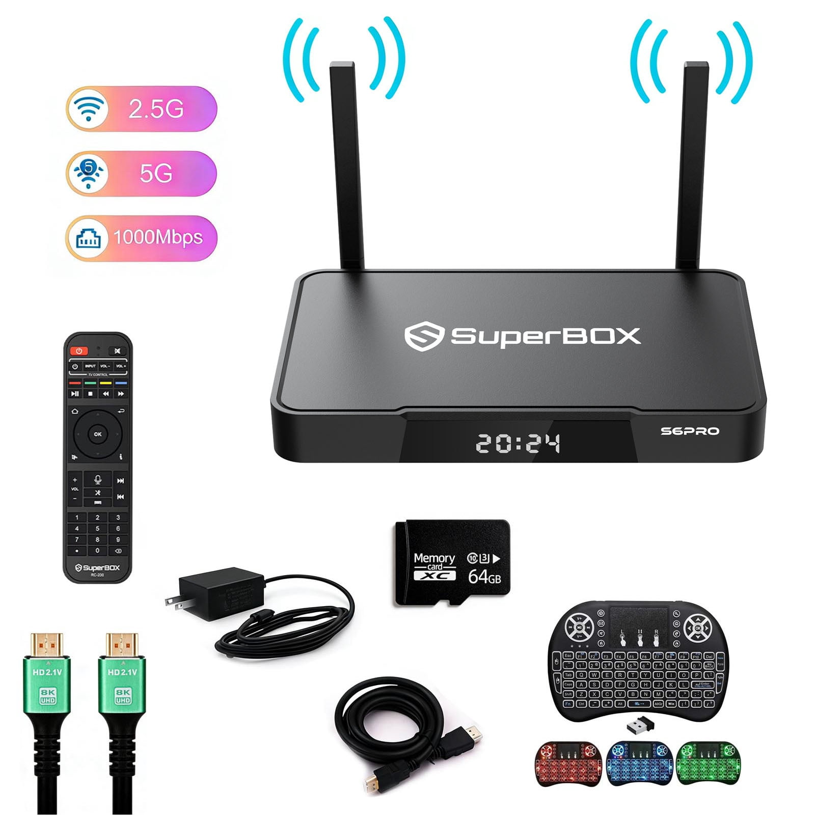 SuperBox S6 Pro Stre-ming Med-a Player Premium with Built-in Voice ...