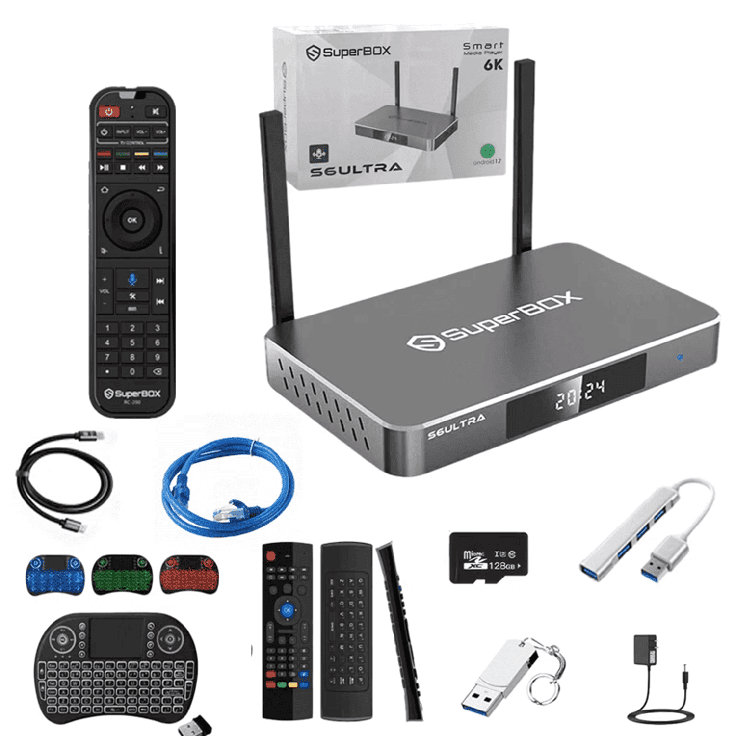 SuperBox S6 Ultra 2025 Fully Loaded Smart TV Box with 4G+128GB Storage ...