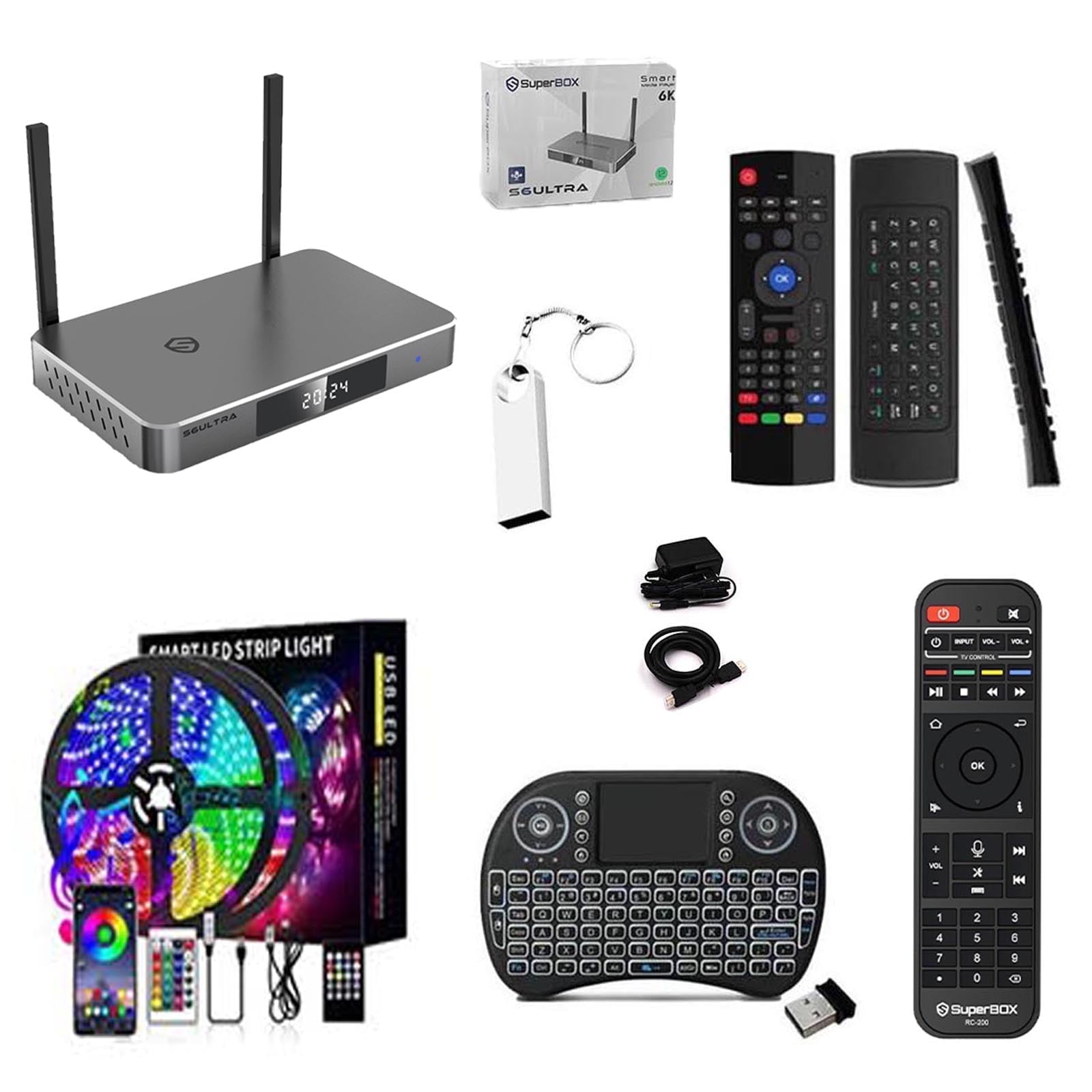 SuperBox S6 Ultra TV Box with Android 12,Bluetooth,Wi-Fi,1000 Mbps,4GB ...