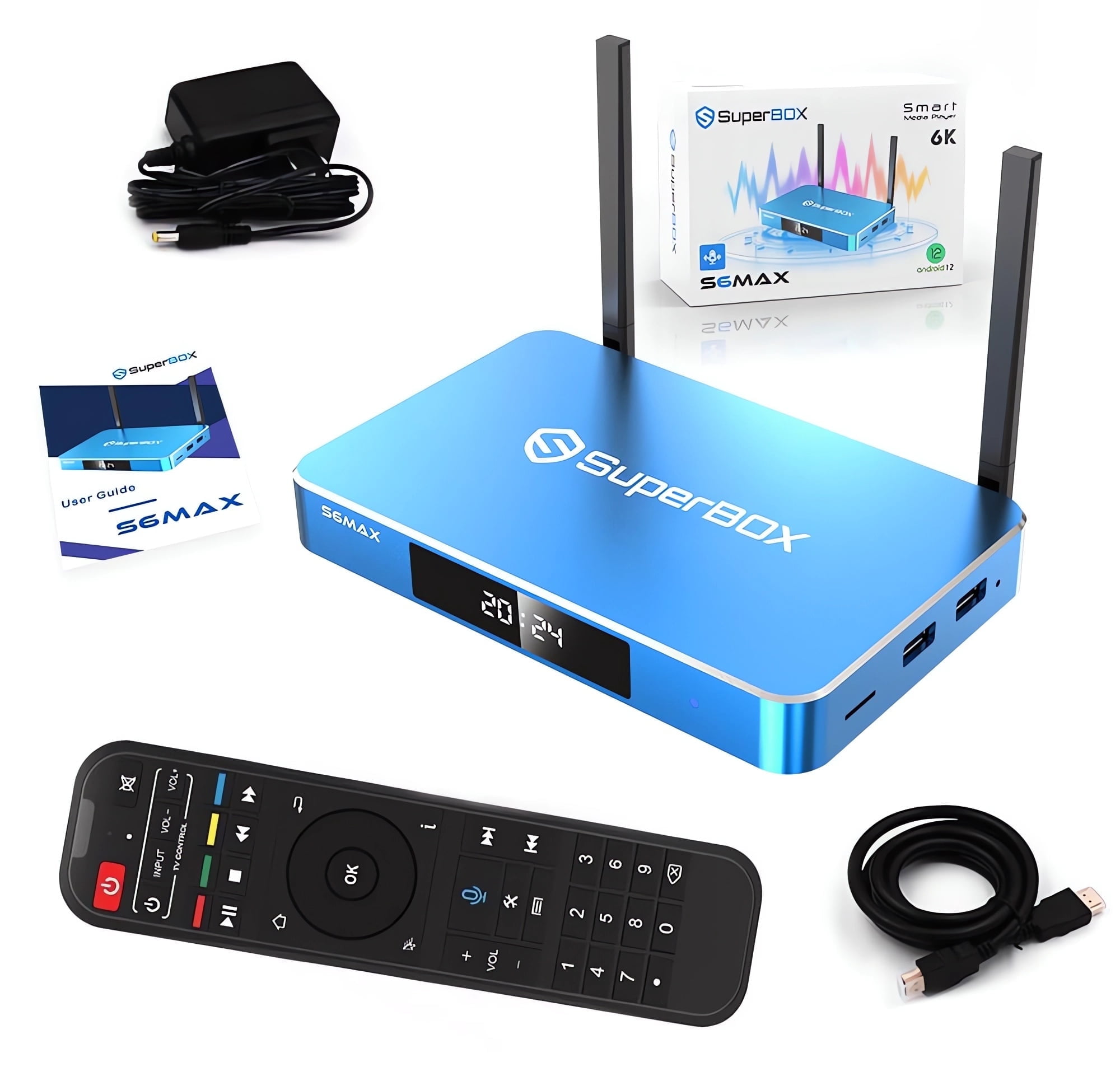 SuperBox S6MAX Fully Loaded with 4GB RAM+64GB Storage, Bluetooth Voice ...