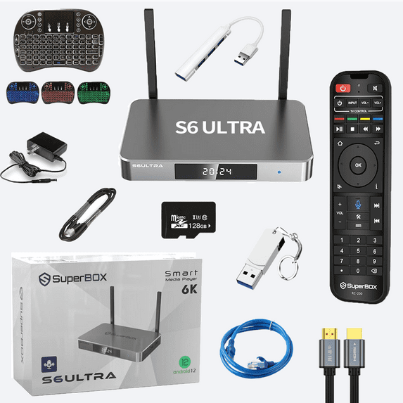 SuperBox S6Ultra 2025 Fully Loaded, with Voice Remote, 4G RAM+128G ROM ...