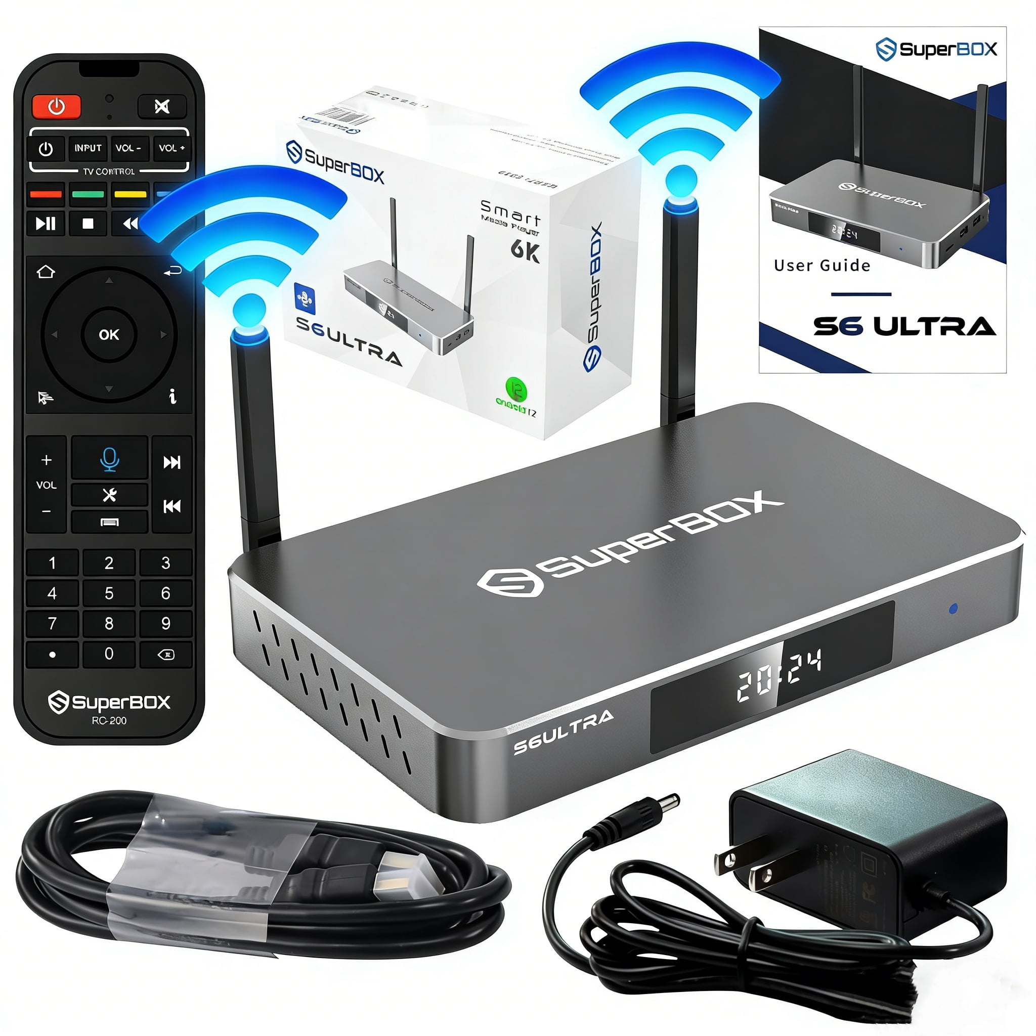SuperBox S6Ultra Smart TV Box, 4GB RAM+128GB ROM Android TV Box, S6 ...