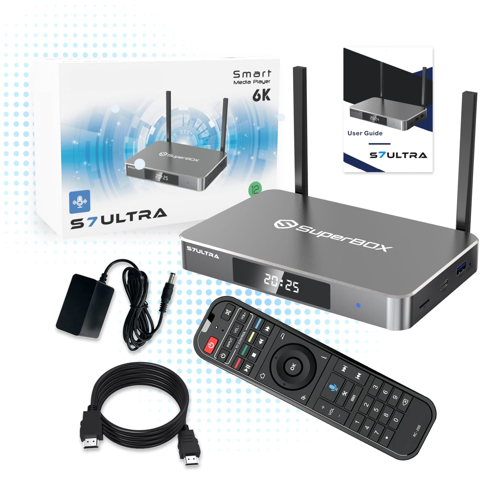 SuperBox S7 ULTRA Home Entertainment Device with Voice Remote and Easy ...