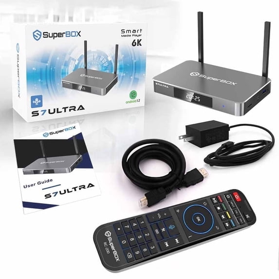 SuperBox S7 Ultra Android 12 Smart TV Box, 6K UHD, Wi-Fi 6, 4GB RAM ...