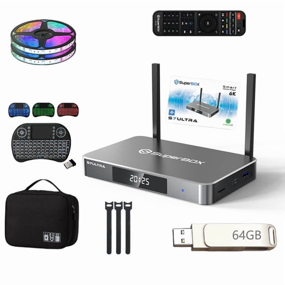 SuperBox S7 Ultra Bundle, 4GB RAM 128GB Storage, Voice Remote Control ...