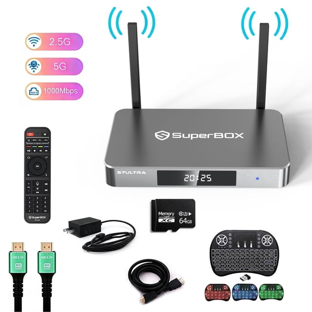 SuperBox S7 Ultra Stre-ming Med-a Player Premium with Built-in Voice ...