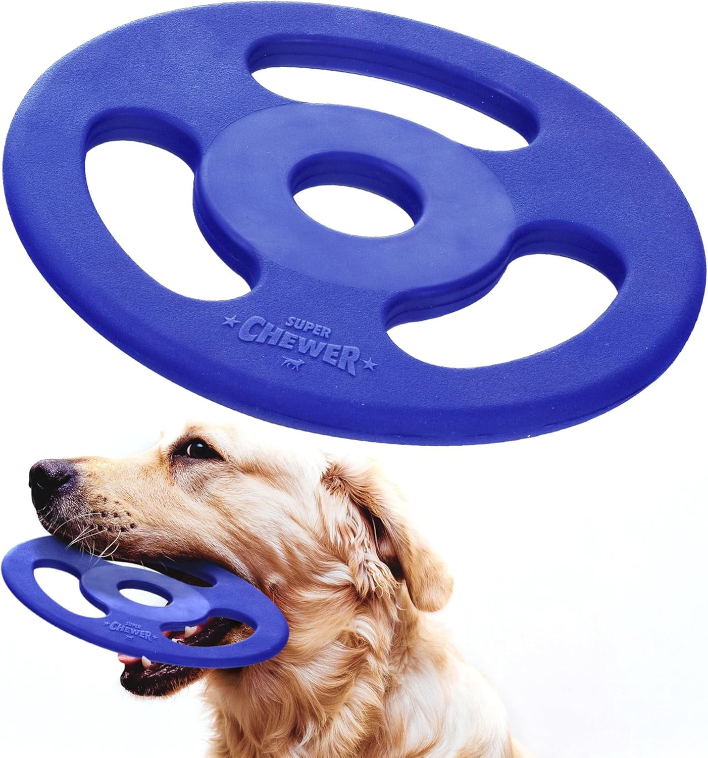 SuperChewer Tough Tug-of-War Flying Disc Toy | Lifetime Replacement ...