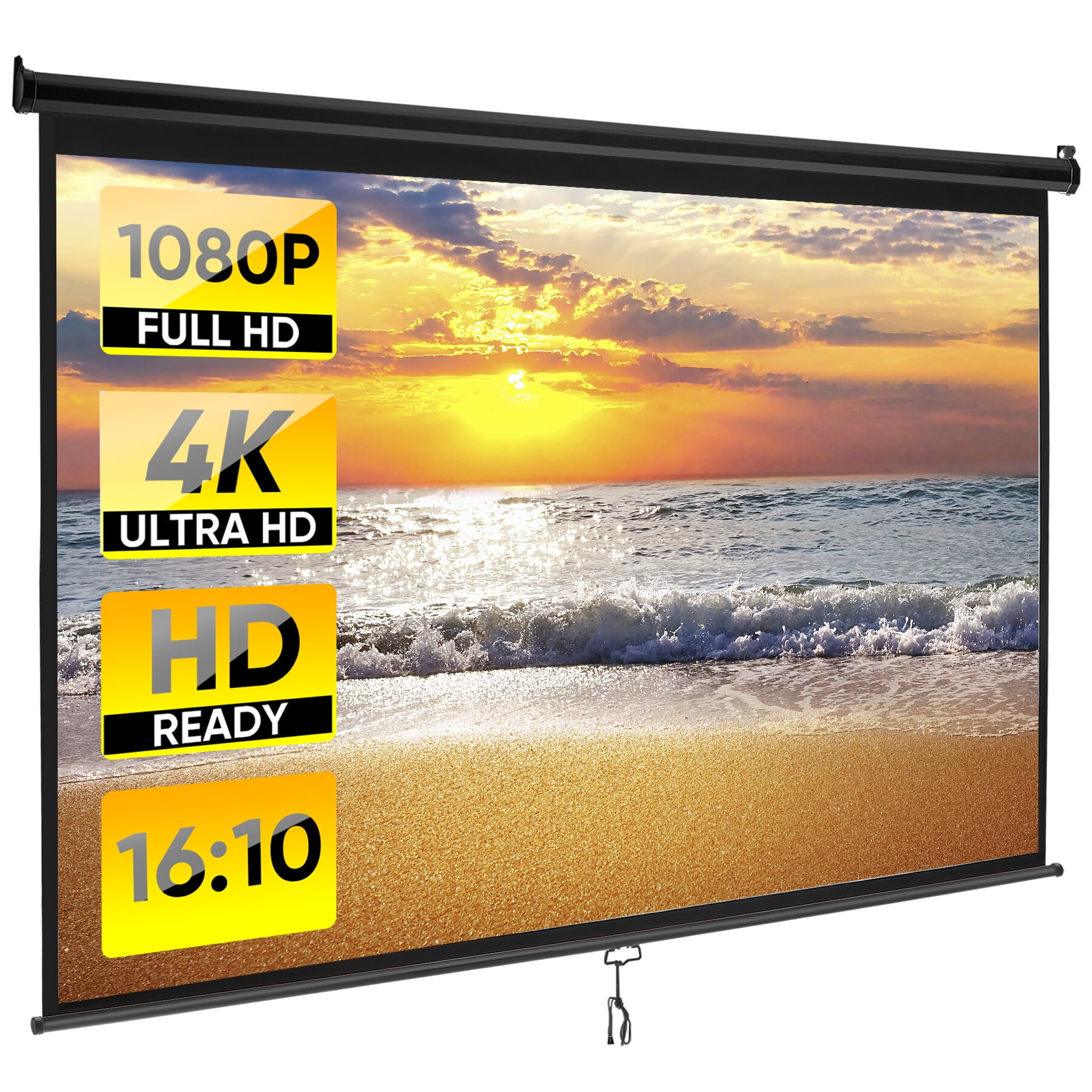 SuperDeal 100" Diagonal Projection Screen Portable Projector Movies ...