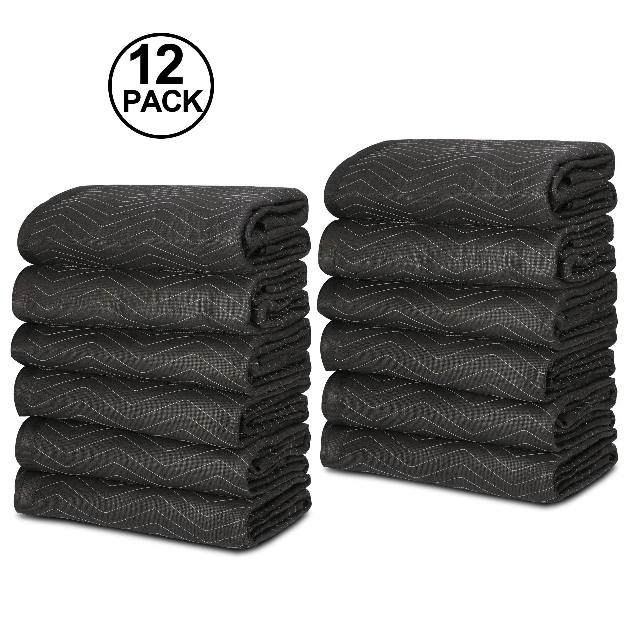 SuperDeal Bulk 12 Pack Thick Large Movers Moving Blankets, 65 lb ...