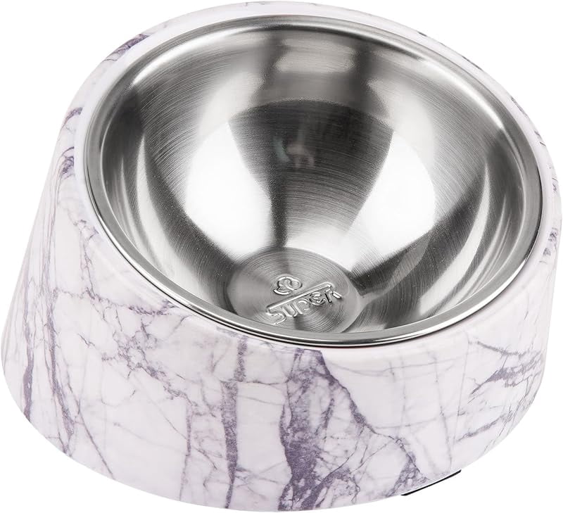 SuperDesign Mess Free 15° Slanted Bowl for Dogs and Cats, Tilted Angle ...