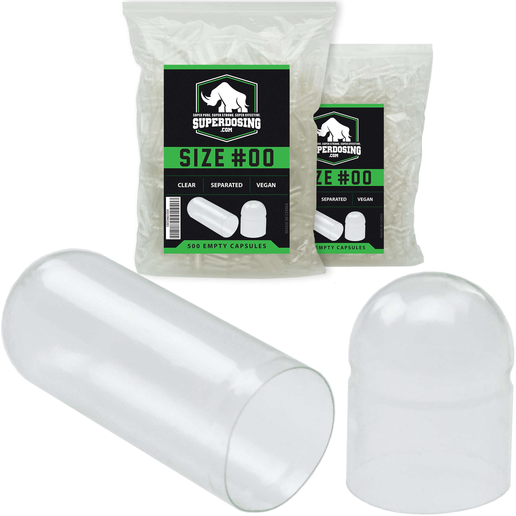 SuperDosing Flavorless Gluten-Free Pre-Separated Gelatin Capsules in ...