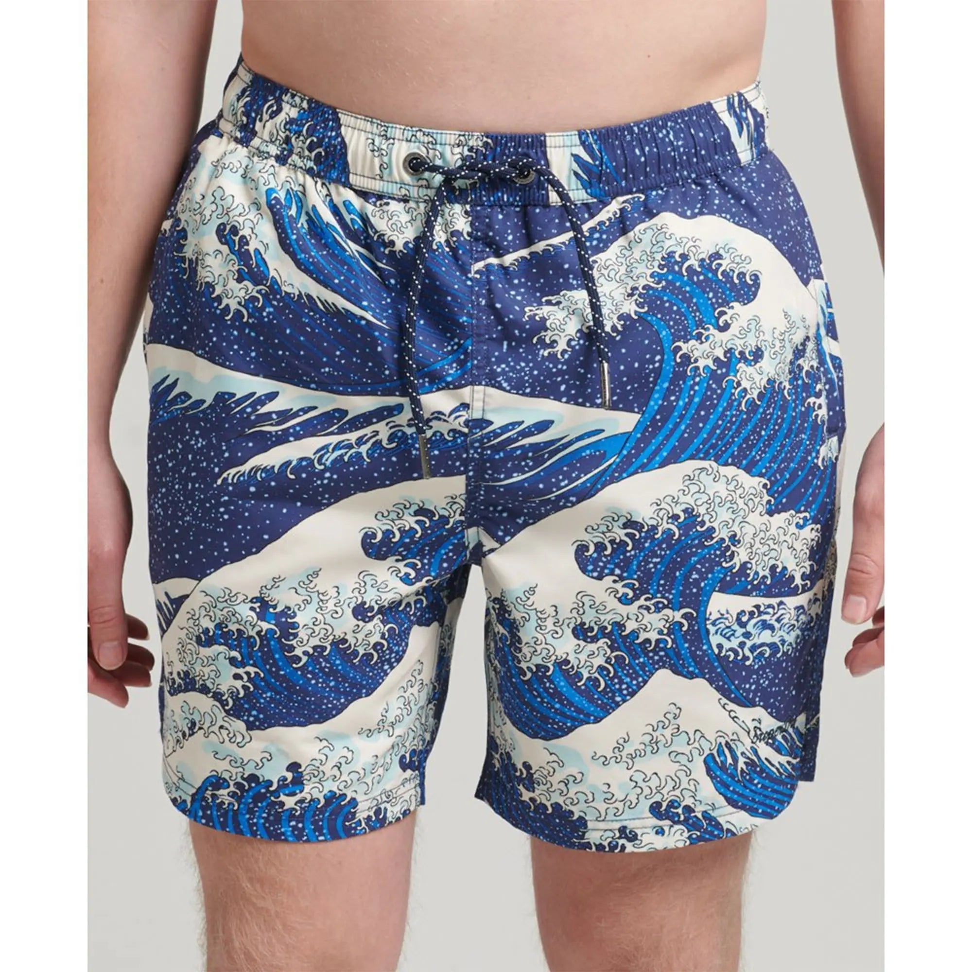 SuperDry Men Vintage Hawaiian Swim Shorts (Great Wave Blue) - Walmart.com