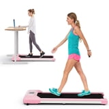 SuperFit Quiet Under Desk Walking Pad Treadmill with Incline, Remote ...