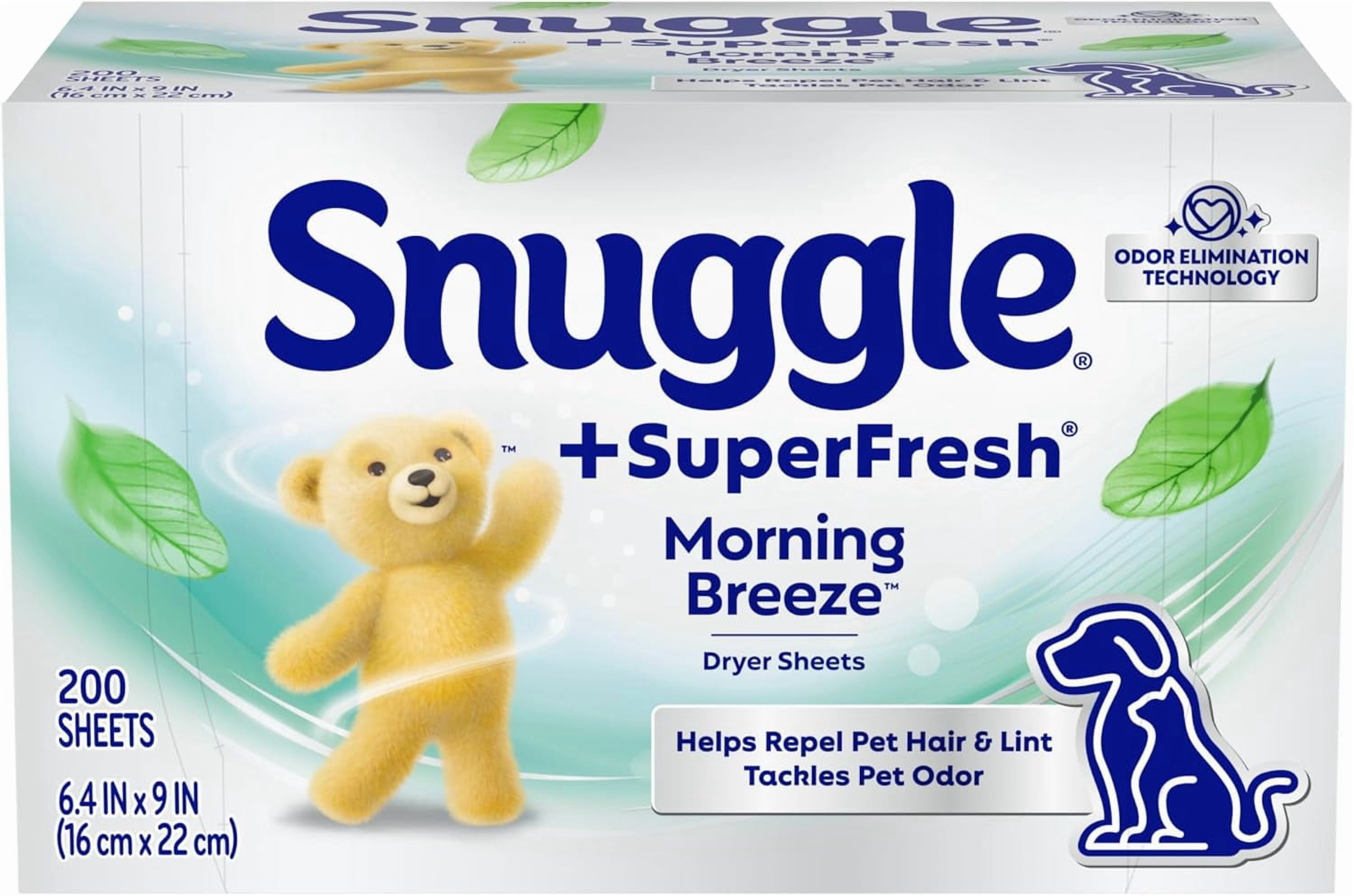 SuperFresh Fabric Softener Dryer Sheets, 200 Count, Morning Breeze ...