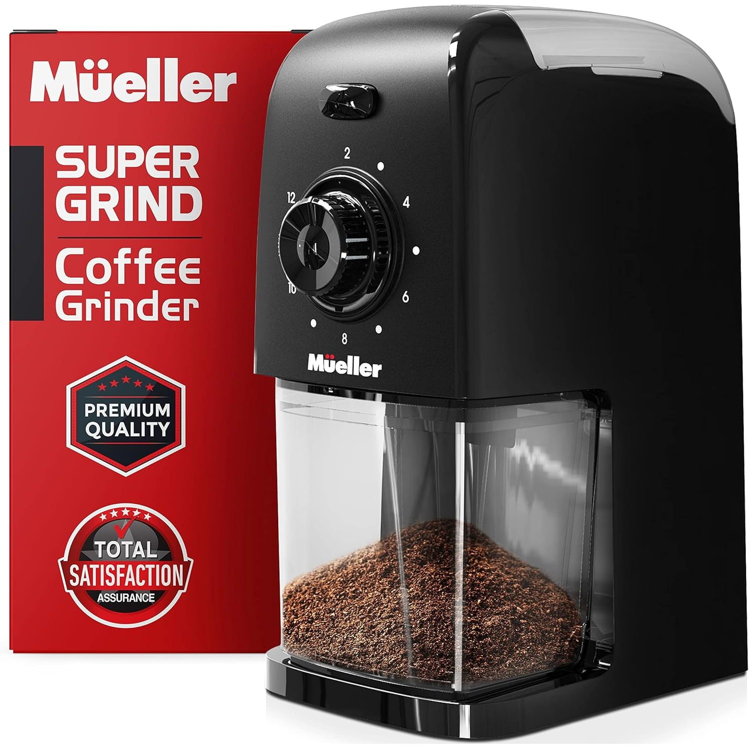 SuperGrind Burr Coffee Grinder Electric with Removable Burr Grinder ...