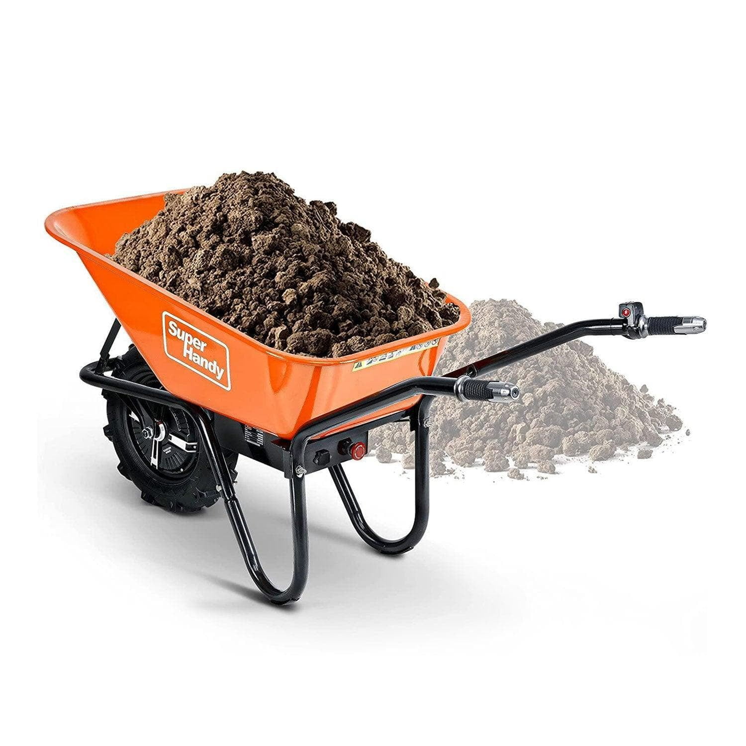 SuperHandy Electric Self-Propelled Wheelbarrow - 24V 12Ah Battery ...