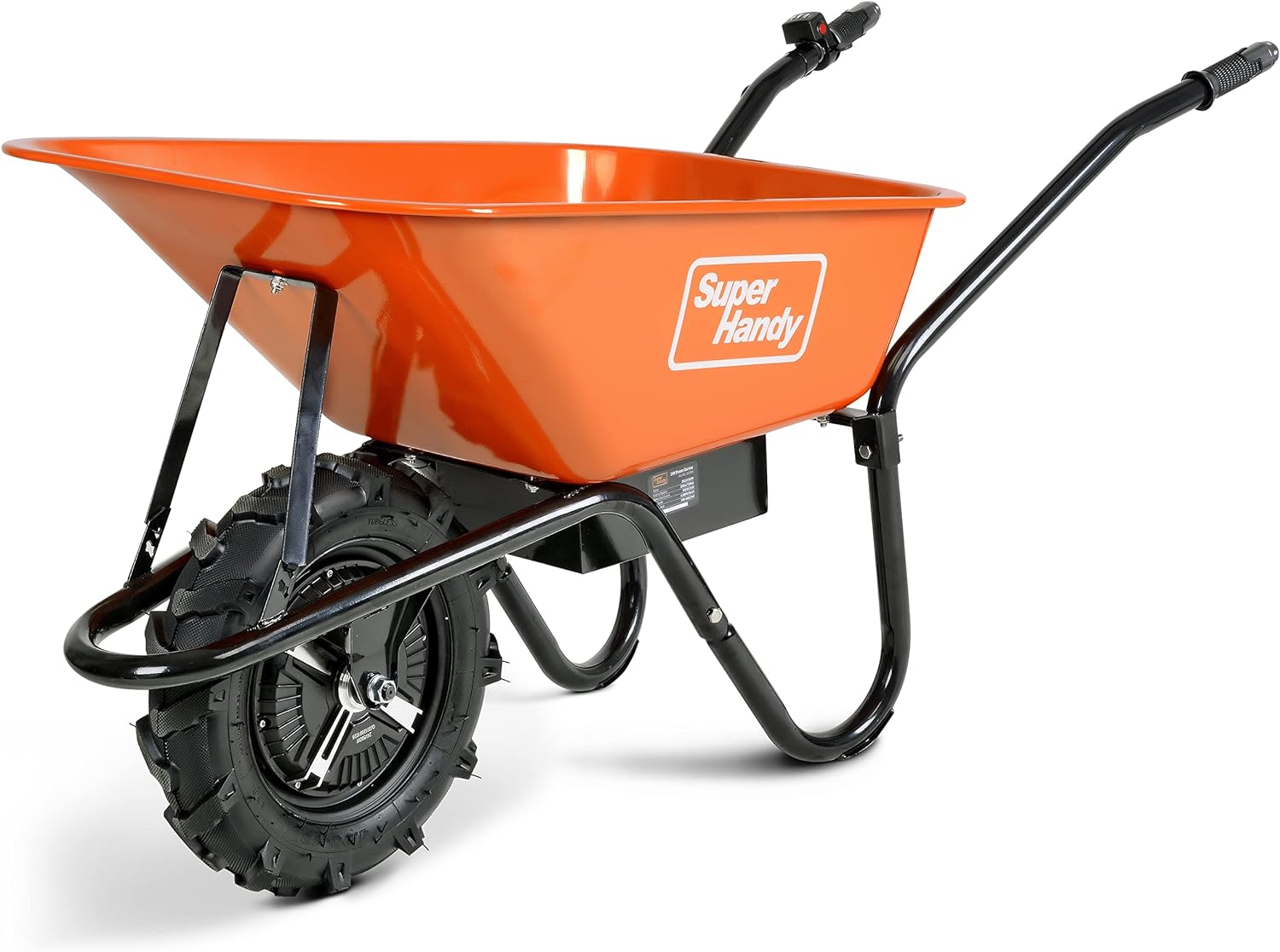 True Temper 6' Cubic Steel Wheelbarrow w/ Steel Handles and Flat-Free ...