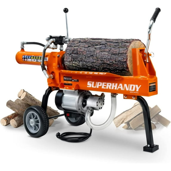 SuperHandy 14 Ton Electric Log Splitter, Portable with Rapid Auto ...
