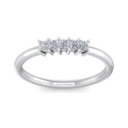 JeenMata 10K White Gold Square Diamond Wedding Ring Set - Double Halo ...