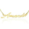 SuperJeweler Amanda Nameplate Necklace in Gold, 16 inches All Names ...
