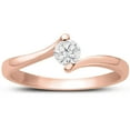 SuperJeweler Diamond Solitaire Promise Ring In Rose Gold For Women ...
