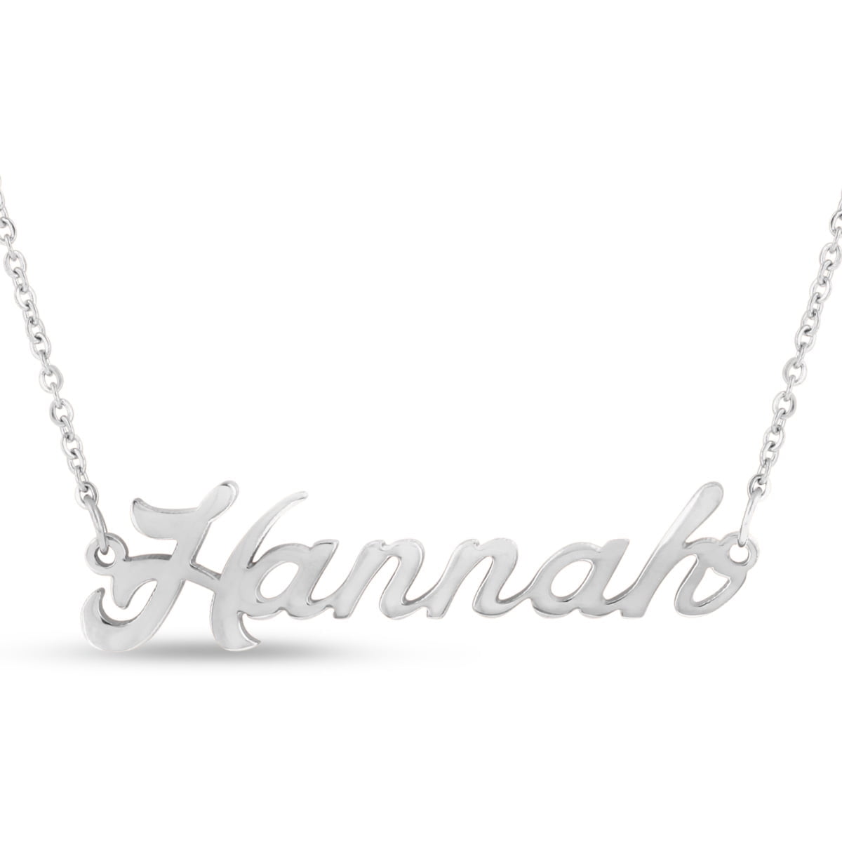 SuperJeweler Customized Personalized Pendant, Hannah Nameplate Necklace ...
