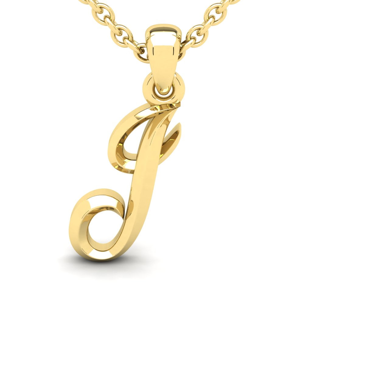 SuperJeweler J Initial Necklace in Heavy 14 Karat Yellow Gold With Free ...