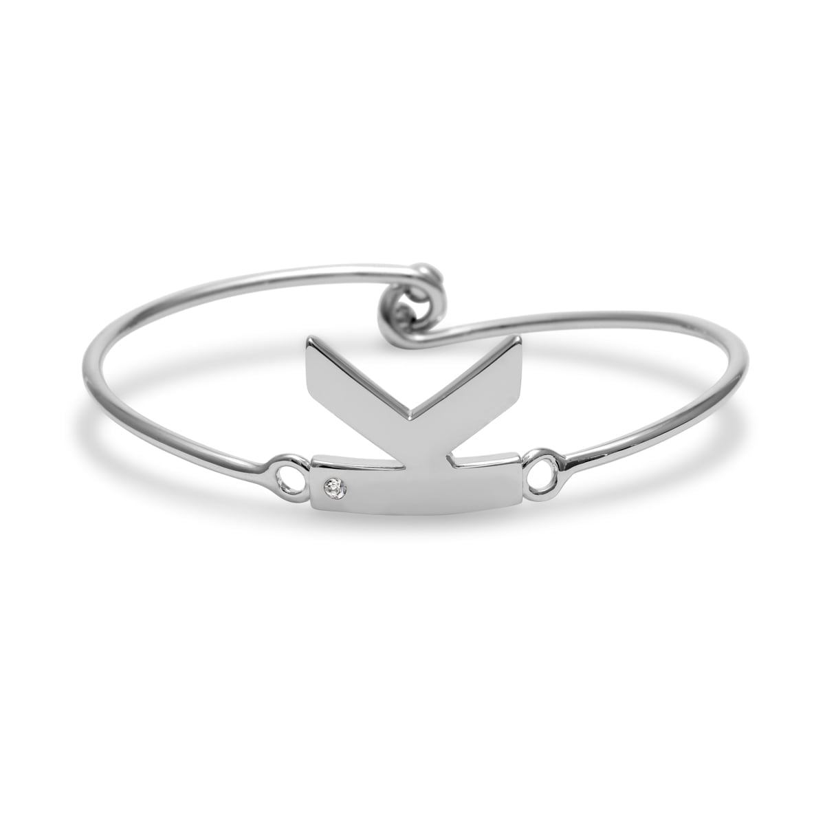SuperJeweler K Initial Bangle Bracelets for Women with Cubic Zirconia ...